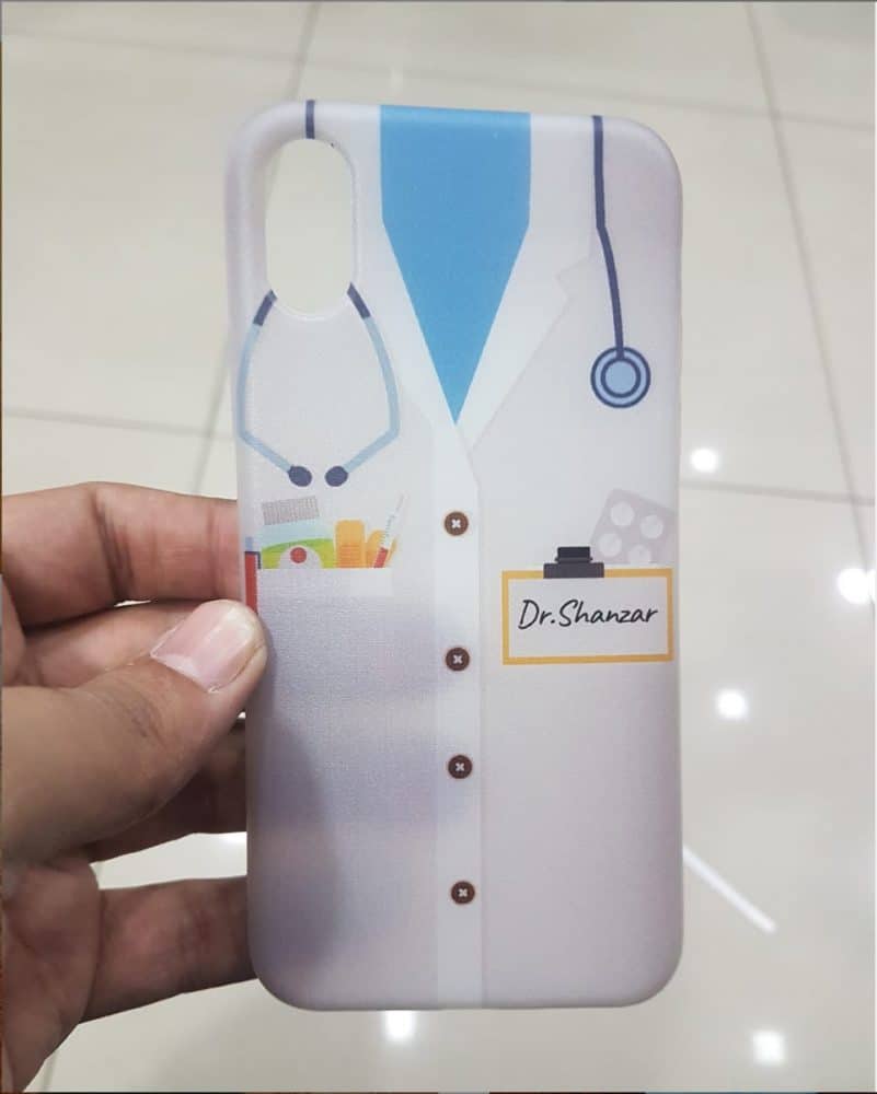 Customized Doctor Mobile Cover - Blue