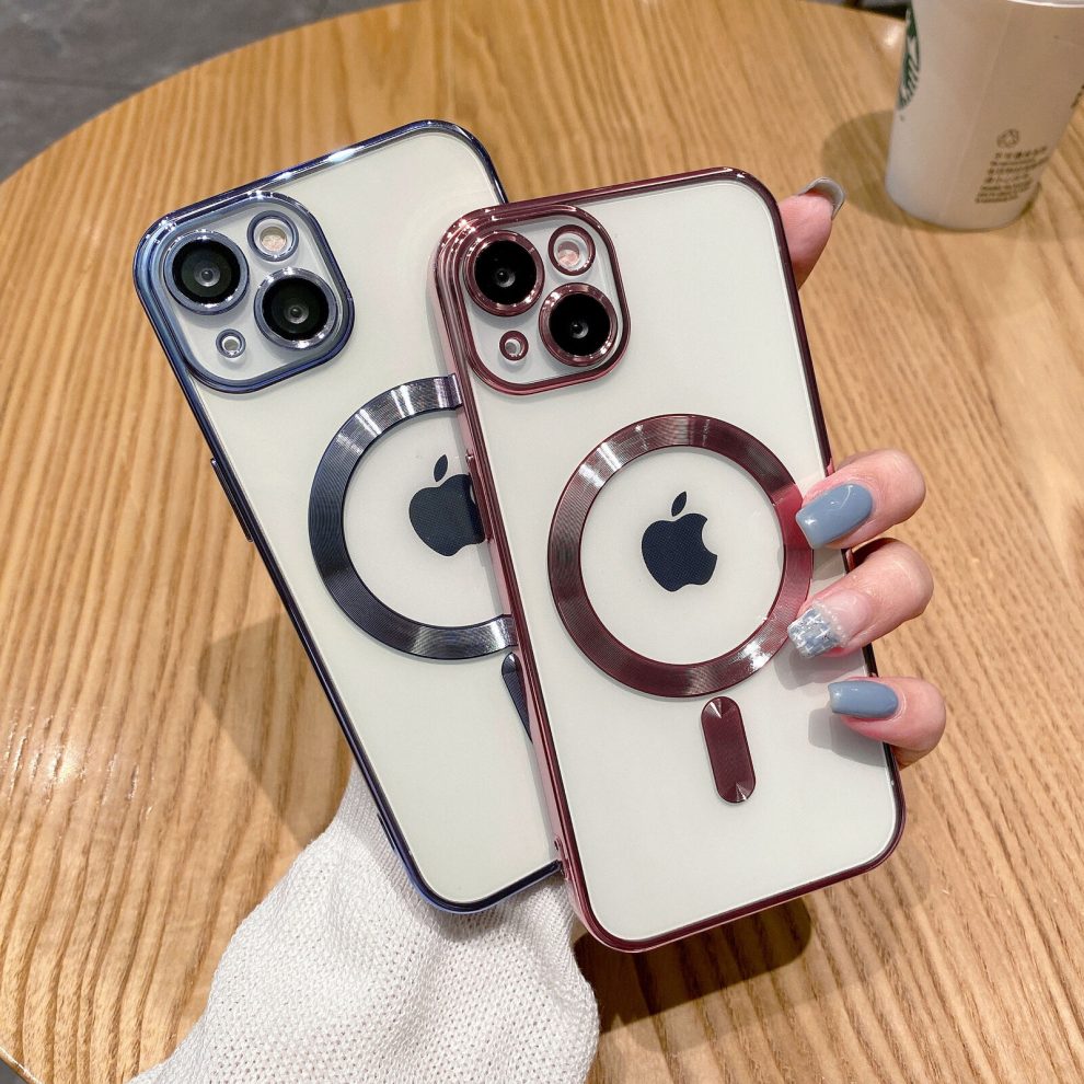 iPhone 13 Shockproof Luxury Magsafe Clear Phone Case - Covers.pk