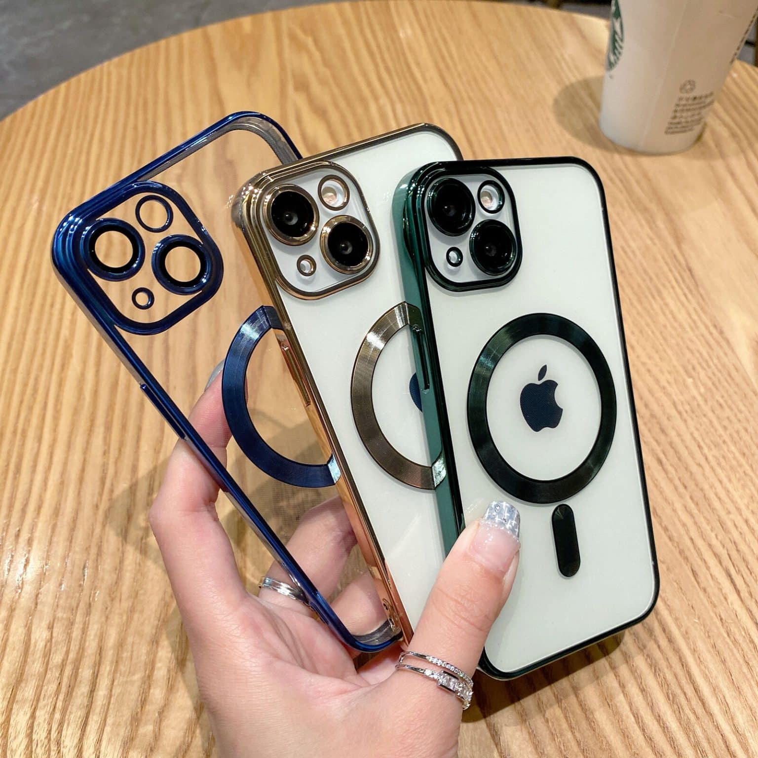 iPhone 13 Shockproof Luxury Magsafe Clear Phone Case - Covers.pk